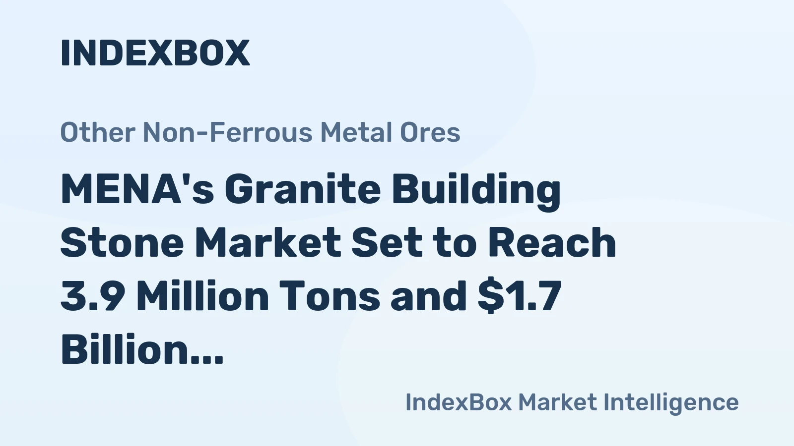 MENA's Granite Building Stone Market Set to Reach 3.9 Million Tons and $1.7 Billion