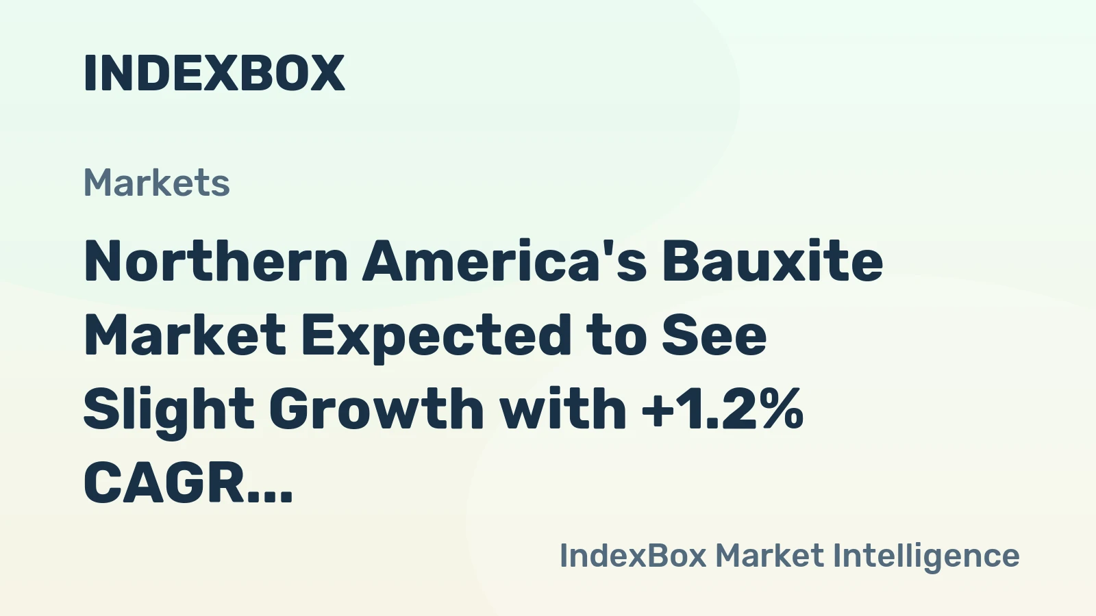 Northern America's Bauxite Market Expected to See Slight Growth with +1.2% CAGR