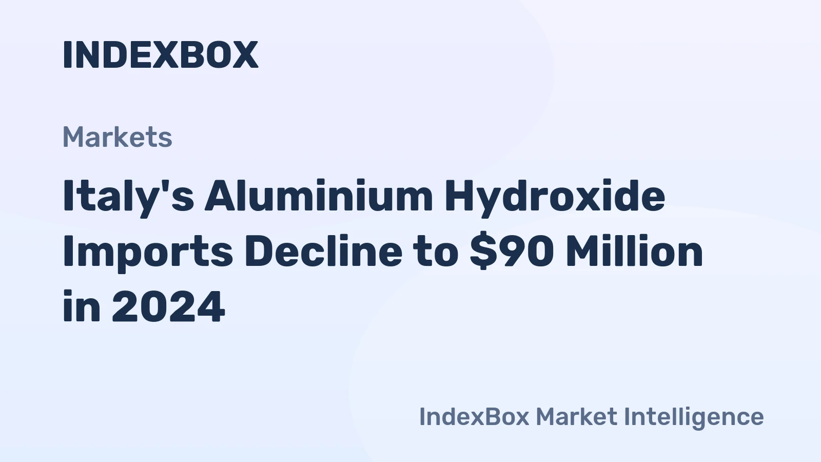 Italy's Aluminium Hydroxide Imports Decline to $90 Million in 2024