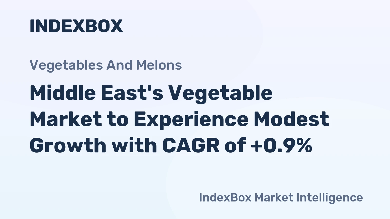 Middle East's Vegetable Market to Experience Modest Growth with CAGR of +0.9%