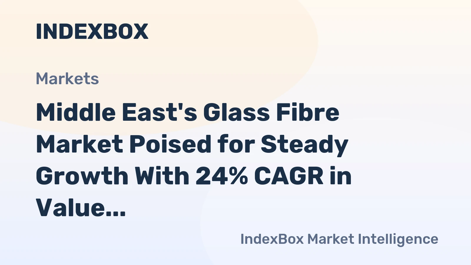 Middle East's Glass Fibre Market Poised for Steady Growth With 24% CAGR in Value Through 2035