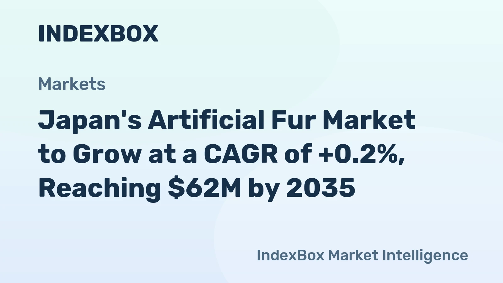 Japan's Artificial Fur Market to Grow at a CAGR of +0.2%, Reaching $62M by 2035