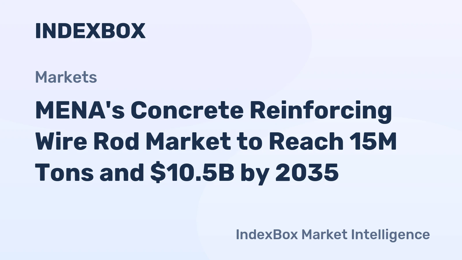 MENA's Concrete Reinforcing Wire Rod Market to Reach 15M Tons and $10.5B by 2035
