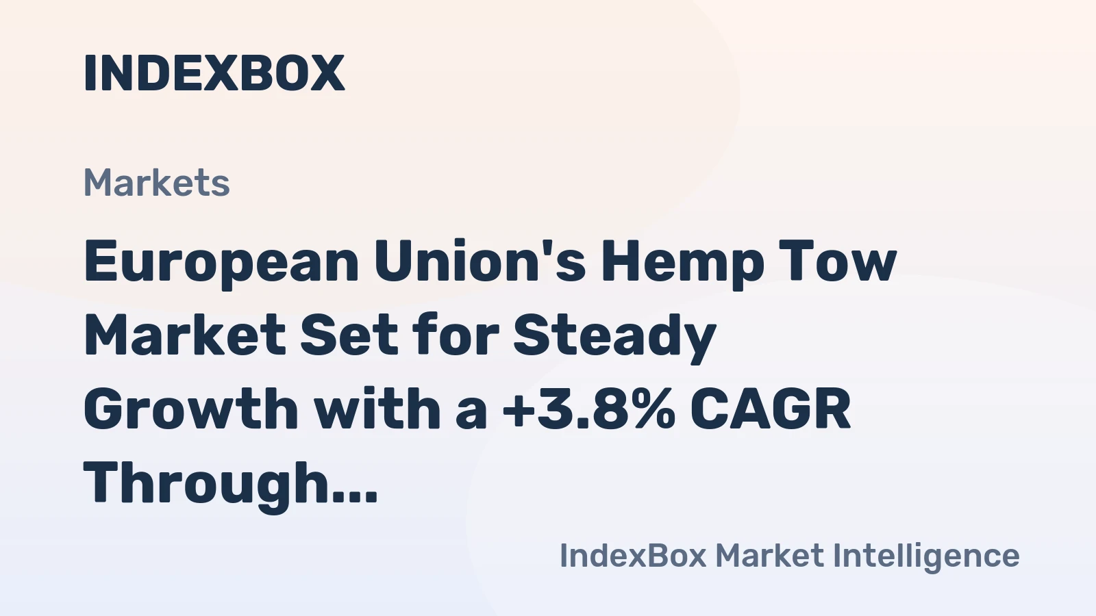 European Union's Hemp Tow Market Set for Steady Growth with a +3.8% CAGR Through 2035