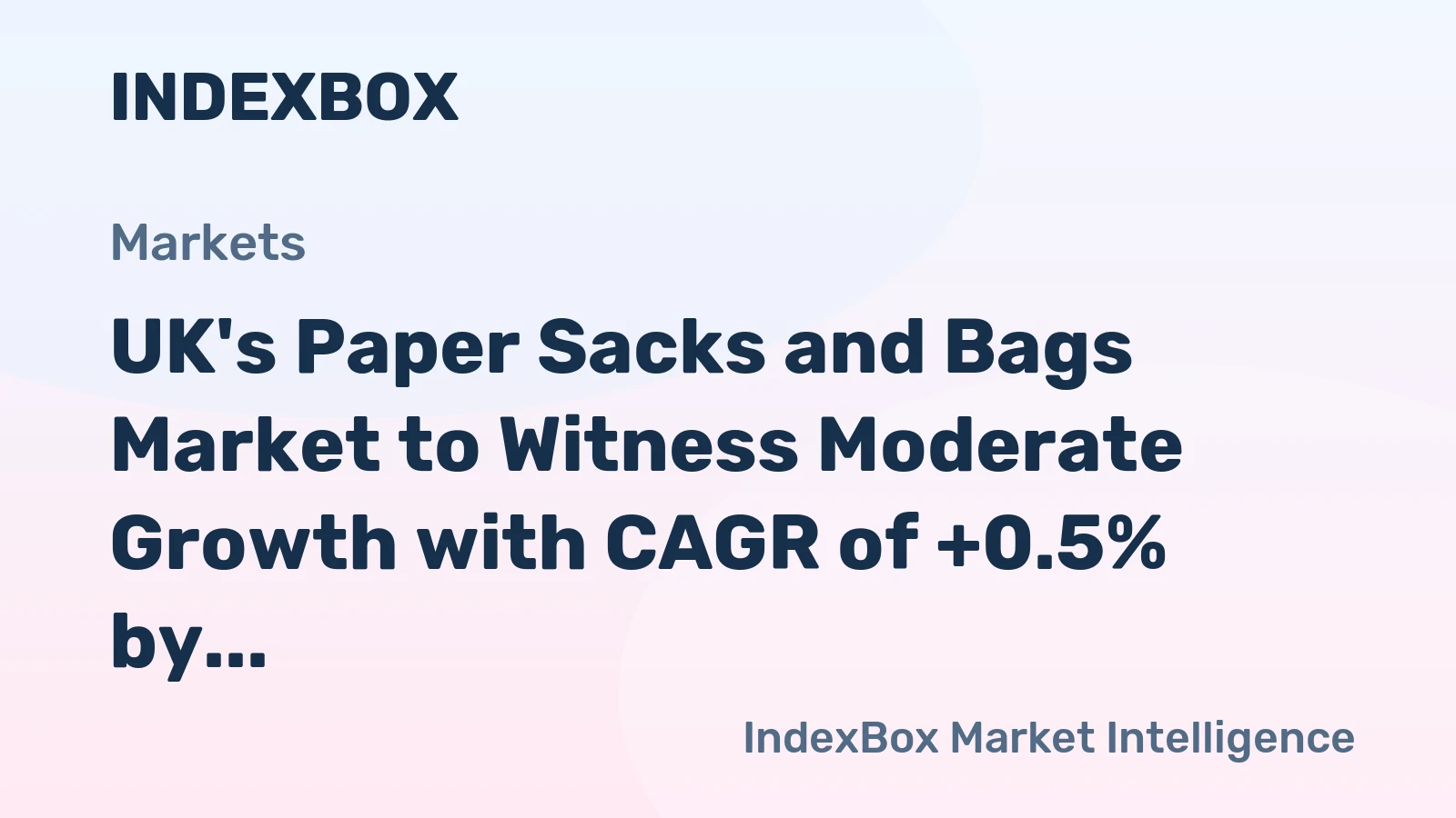 UK's Paper Sacks and Bags Market to Witness Moderate Growth with CAGR of +0.5% by 2035