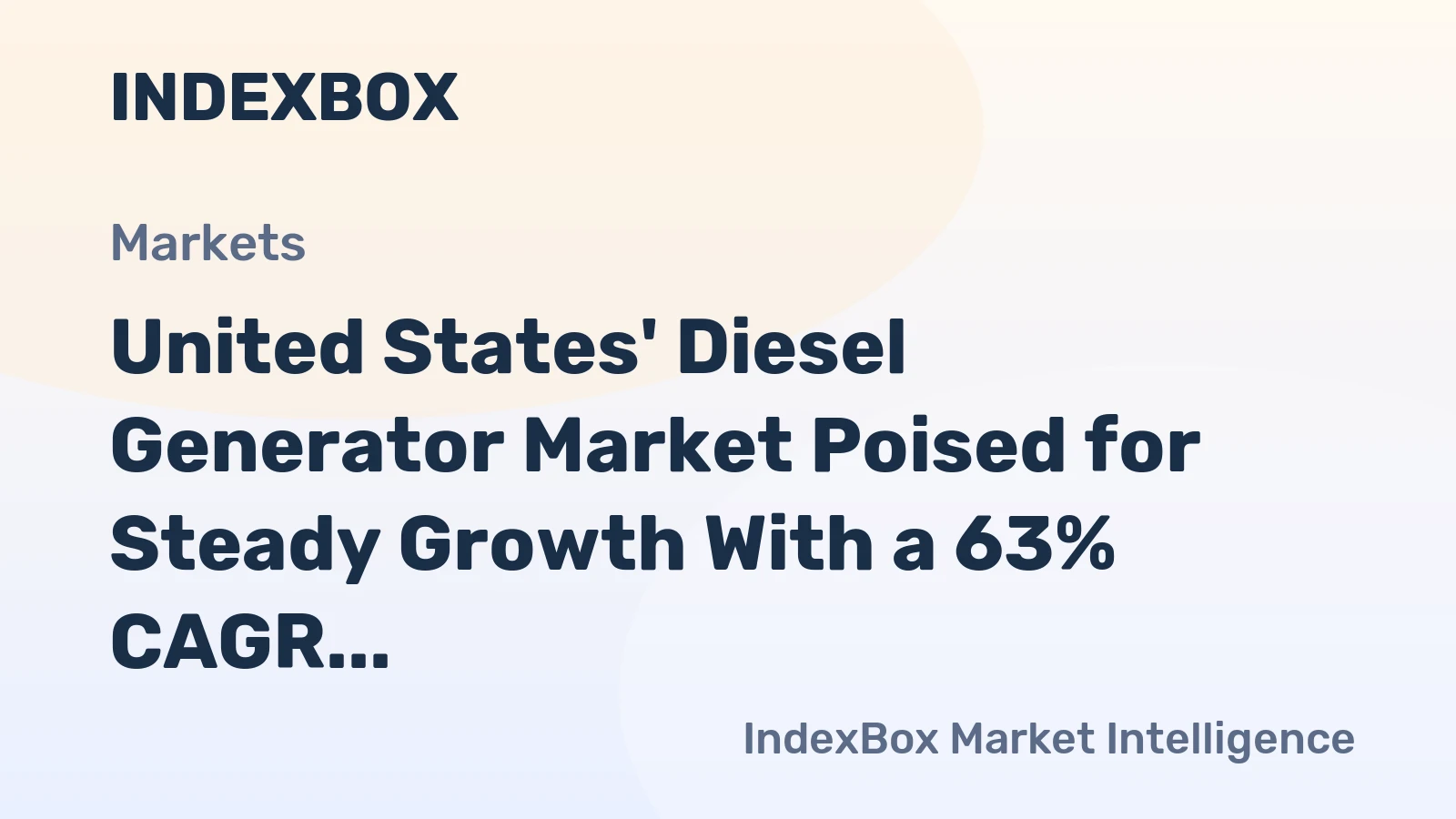 United States' Diesel Generator Market Poised for Steady Growth With a 63% CAGR in Value Through 2035