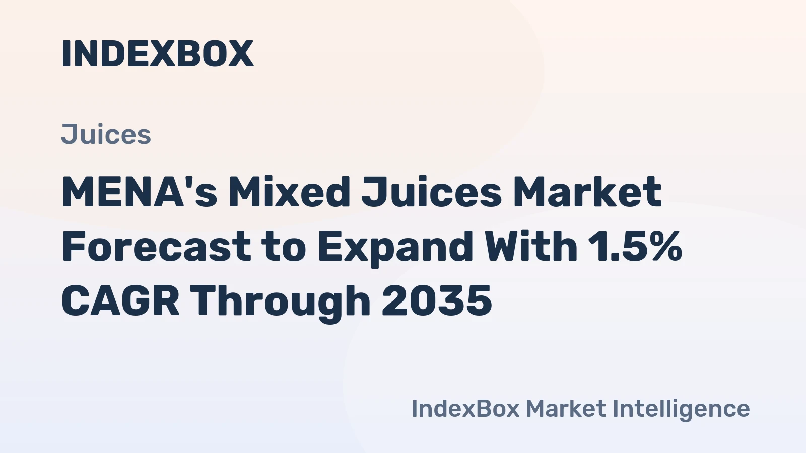 MENA's Mixed Juices Market Forecast to Expand With 1.5% CAGR Through 2035