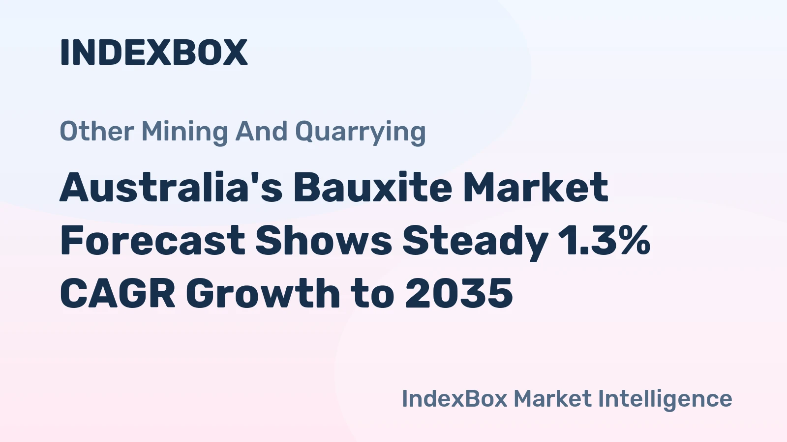 Australia's Bauxite Market Forecast Shows Steady 1.3% CAGR Growth to 2035