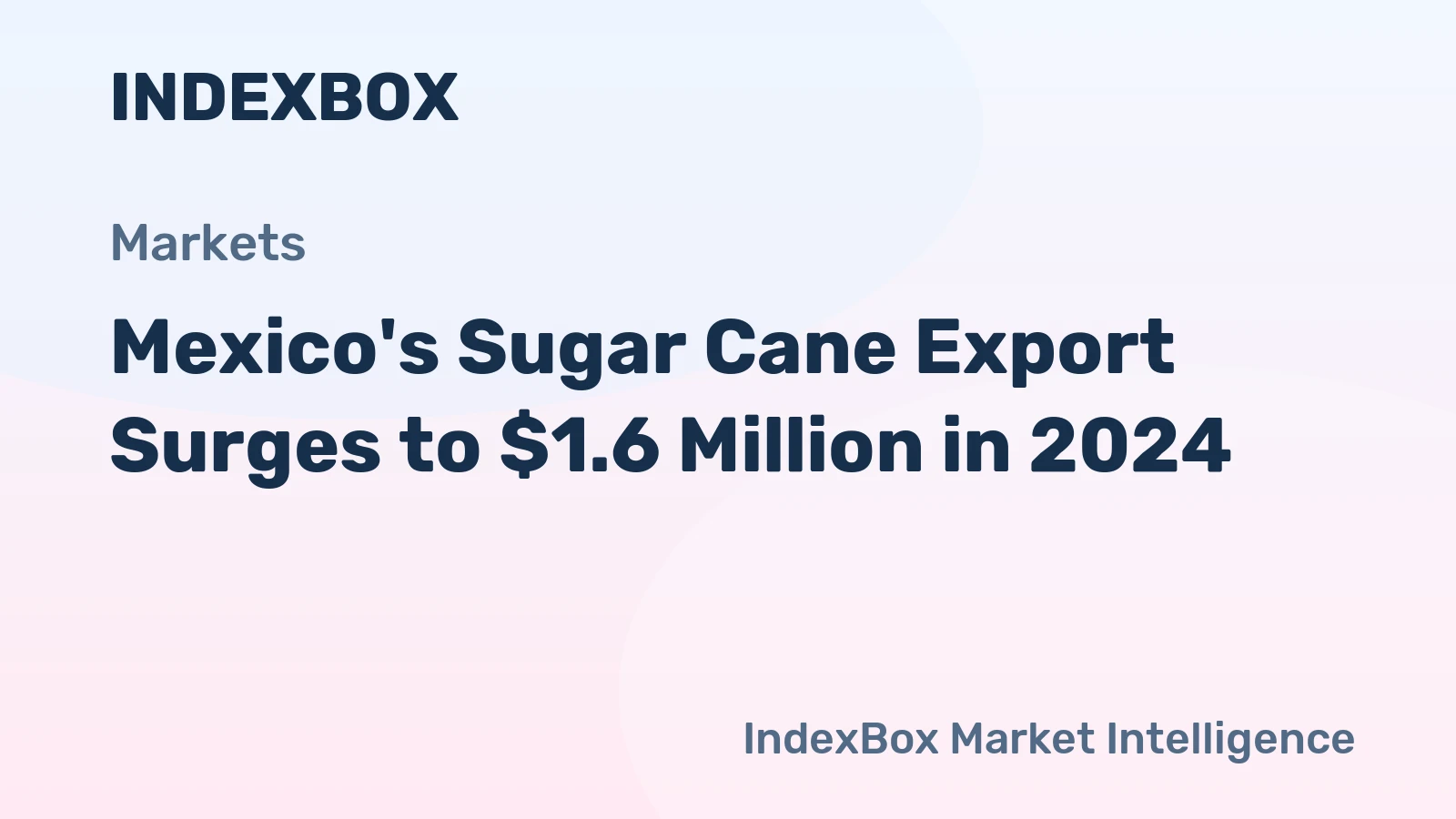 Mexico's Sugar Cane Export Surges to $1.6 Million in 2024