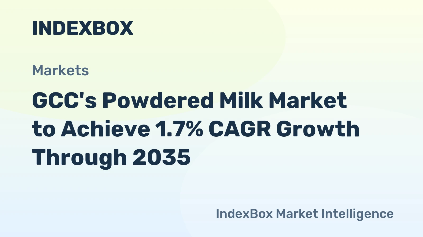 GCC's Powdered Milk Market to Achieve 1.7% CAGR Growth Through 2035