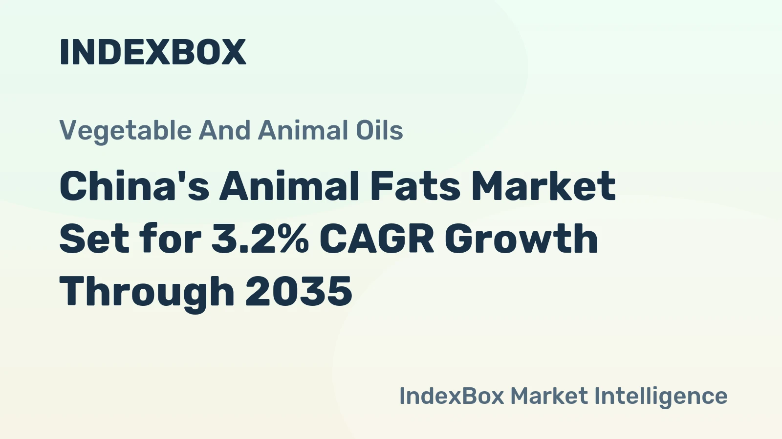 China's Animal Fats Market Set for 3.2% CAGR Growth Through 2035