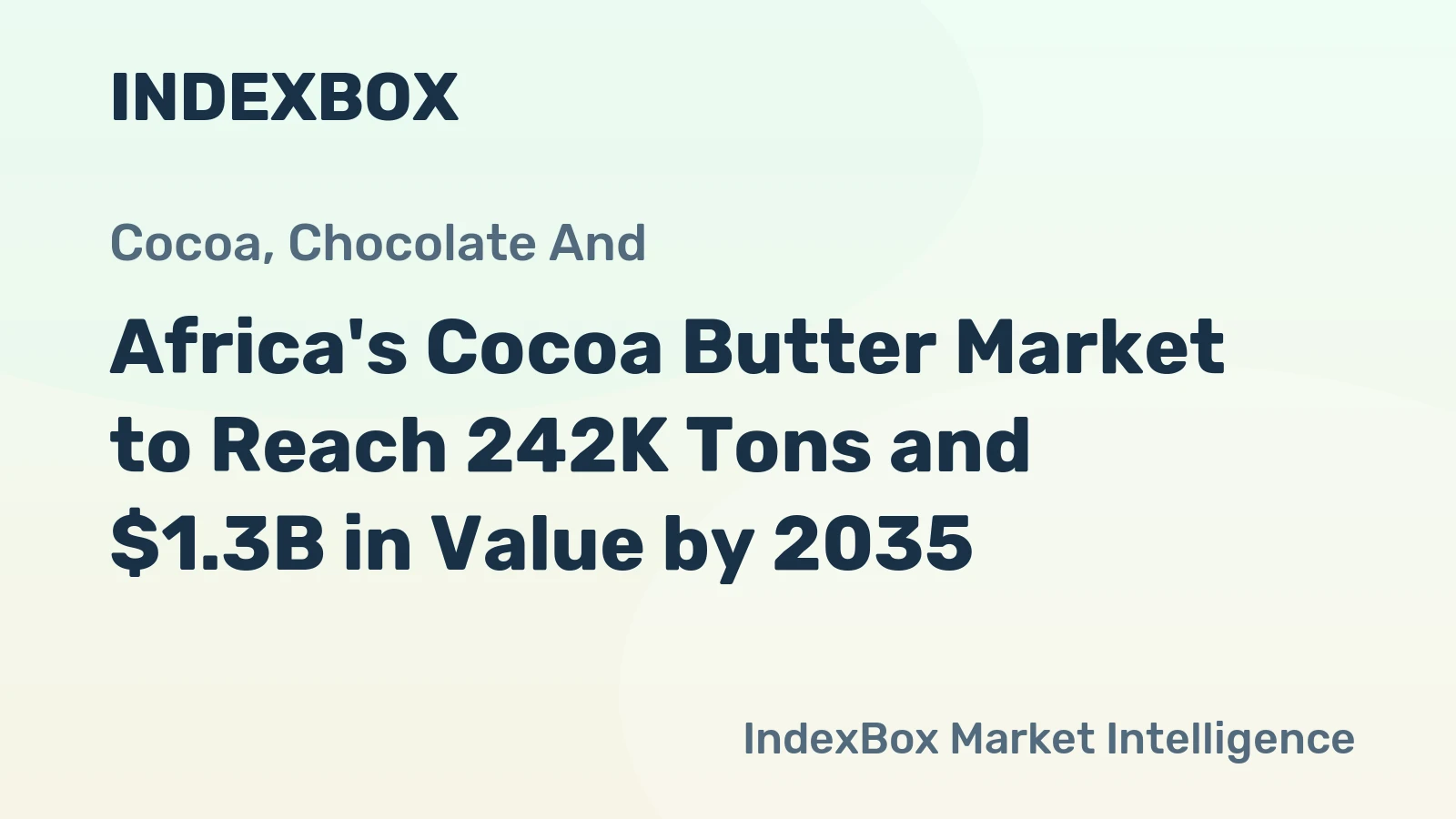Africa's Cocoa Butter Market to Reach 242K Tons and $1.3B in Value by 2035