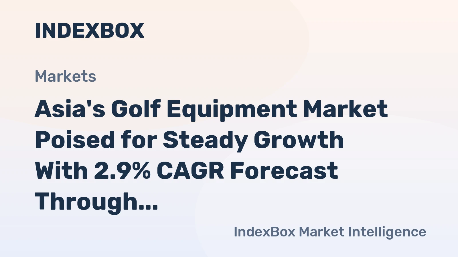 Asia's Golf Equipment Market Poised for Steady Growth With 2.9% CAGR Forecast Through 2035