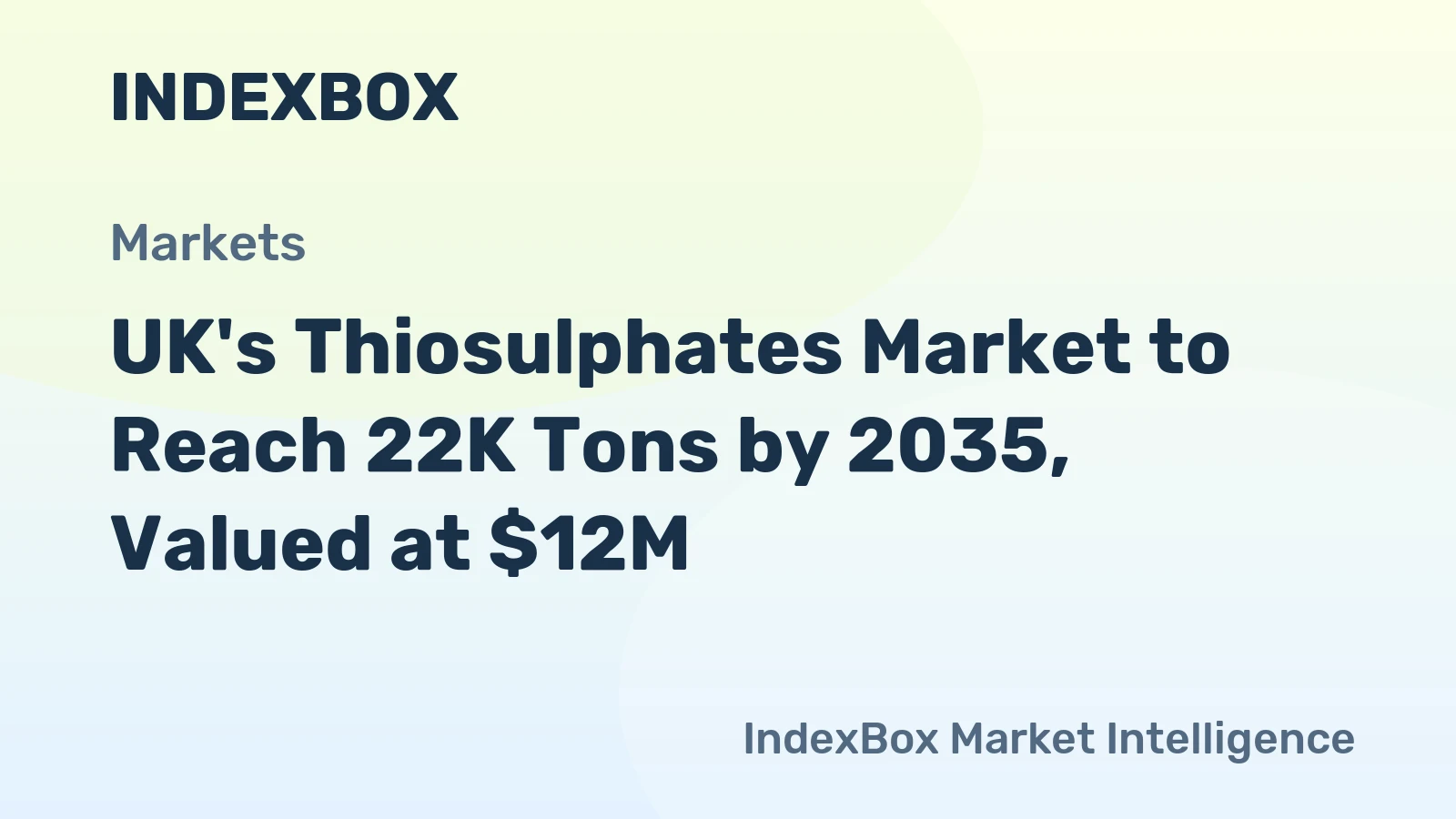 UK's Thiosulphates Market to Reach 22K Tons by 2035, Valued at $12M