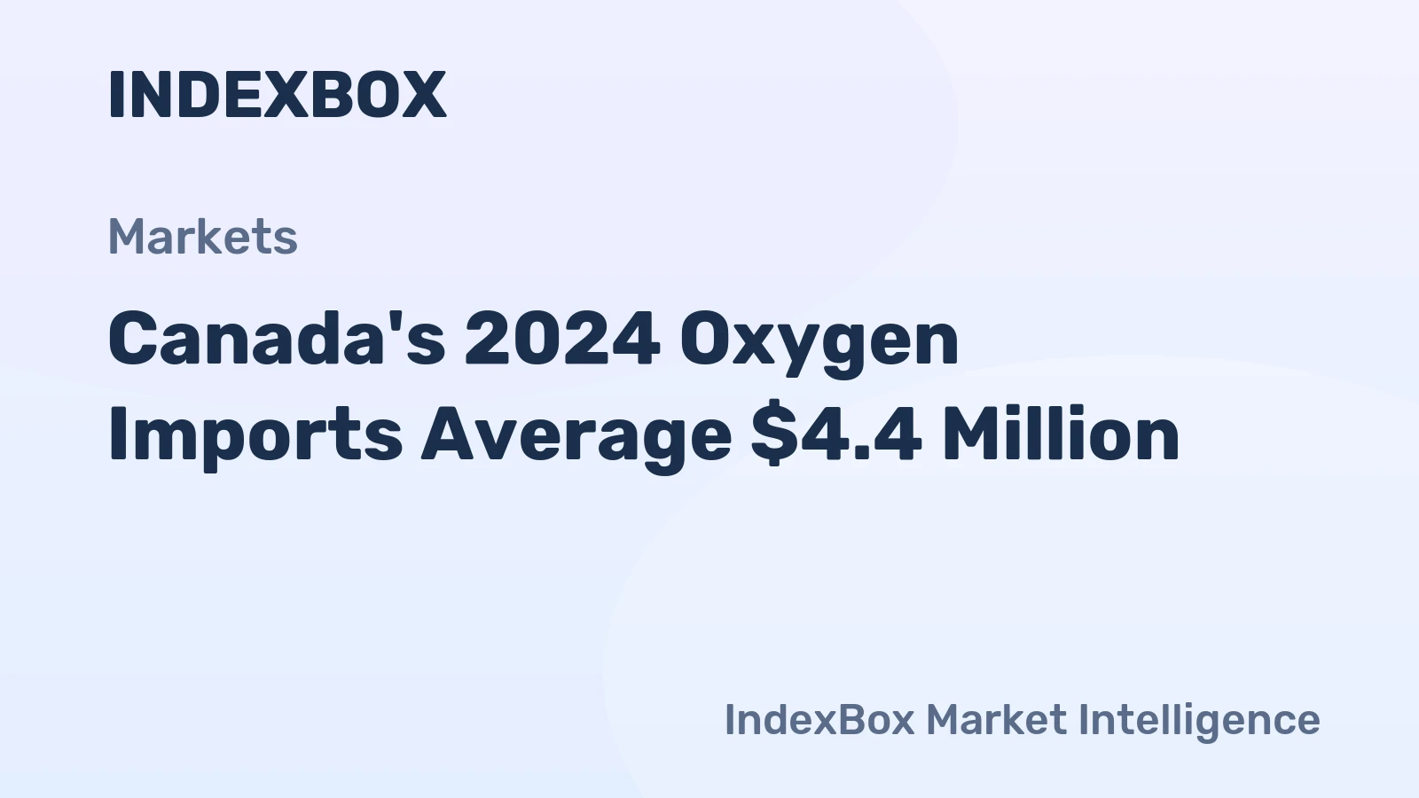 Canada's 2024 Oxygen Imports Average $4.4 Million