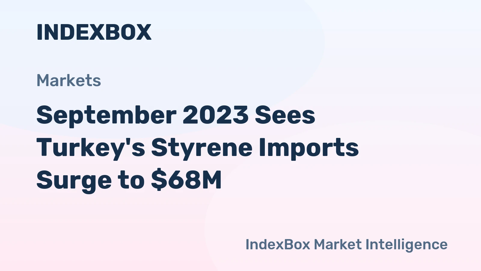 September 2023 Sees Turkey's Styrene Imports Surge to $68M