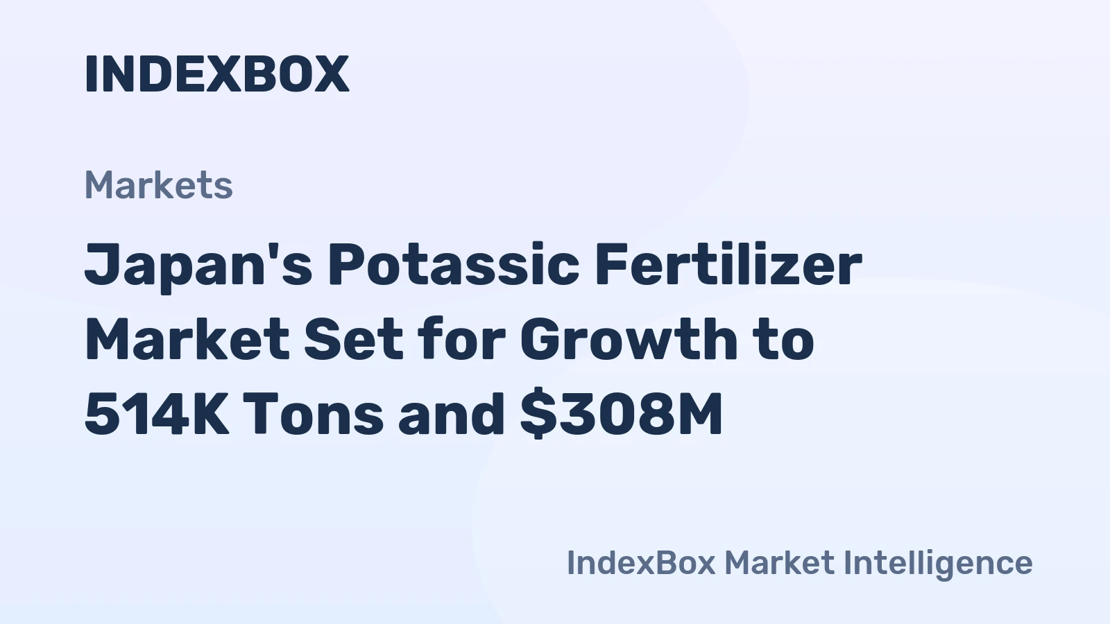 Japan's Potassic Fertilizer Market Set for Growth to 514K Tons and $308M