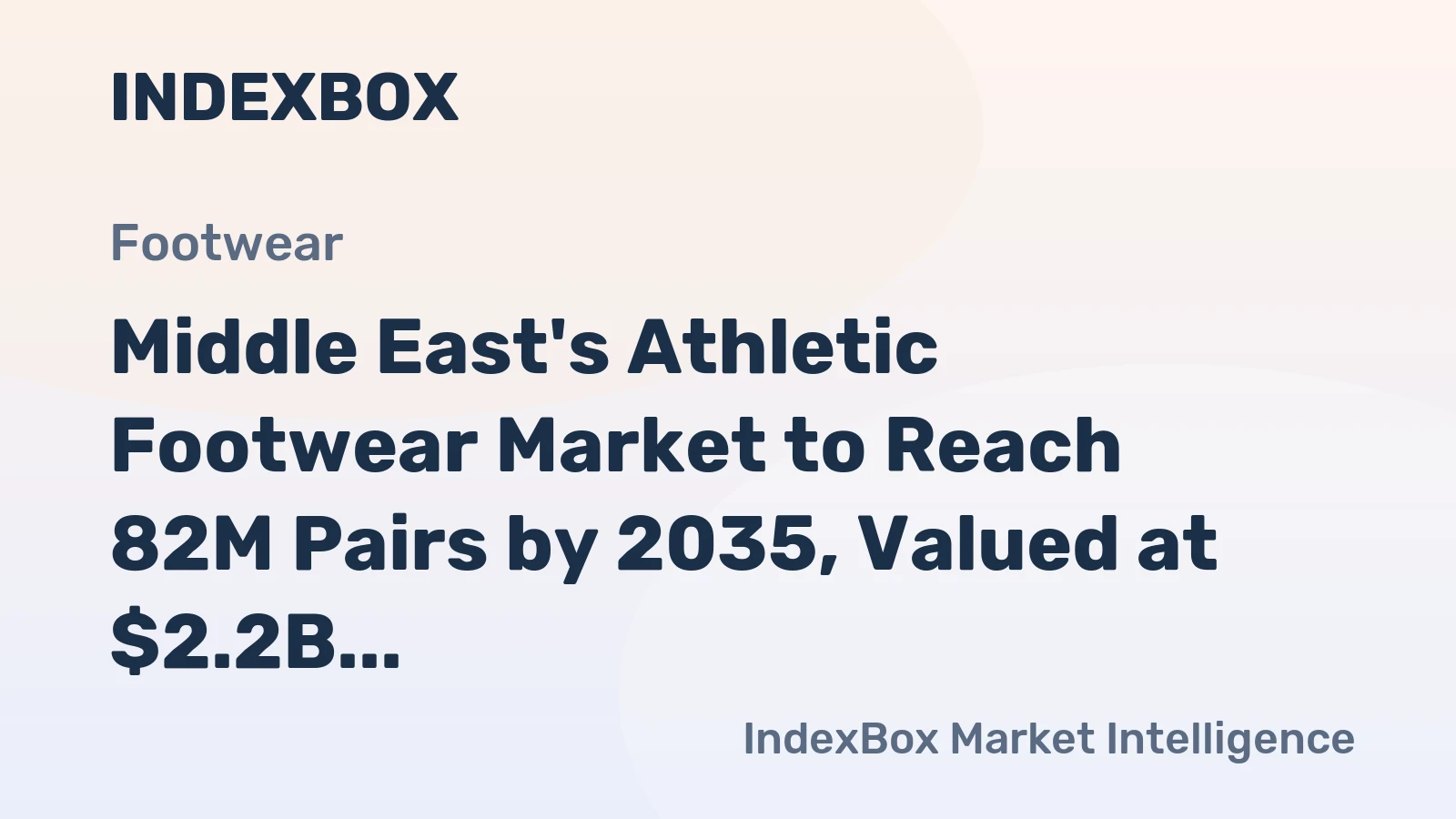 Middle East's Athletic Footwear Market to Reach 82M Pairs by 2035, Valued at $2.2B