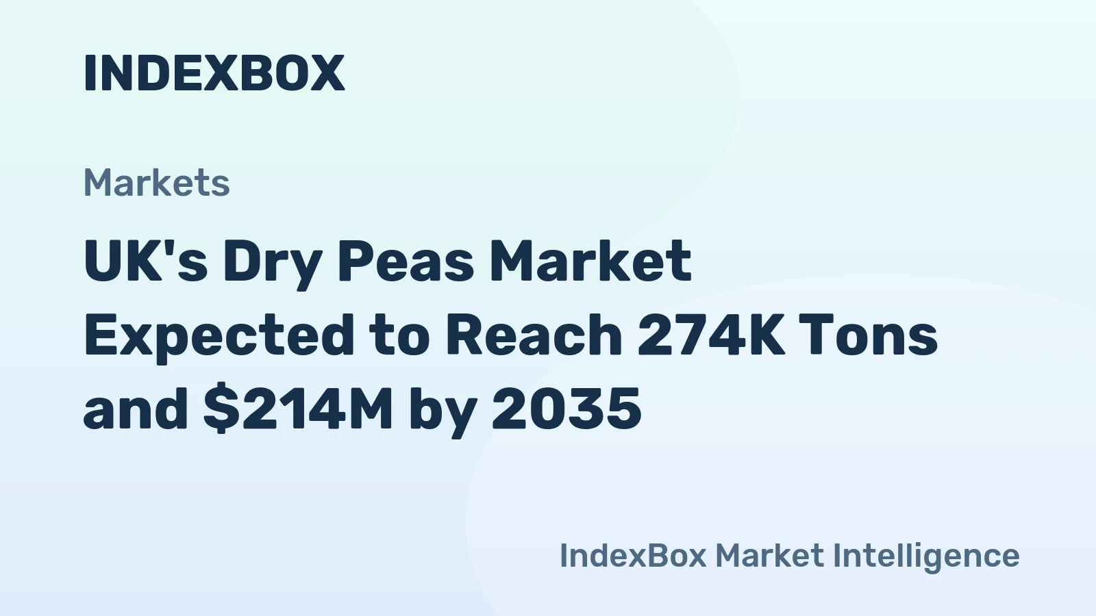 UK's Dry Peas Market Expected to Reach 274K Tons and $214M by 2035