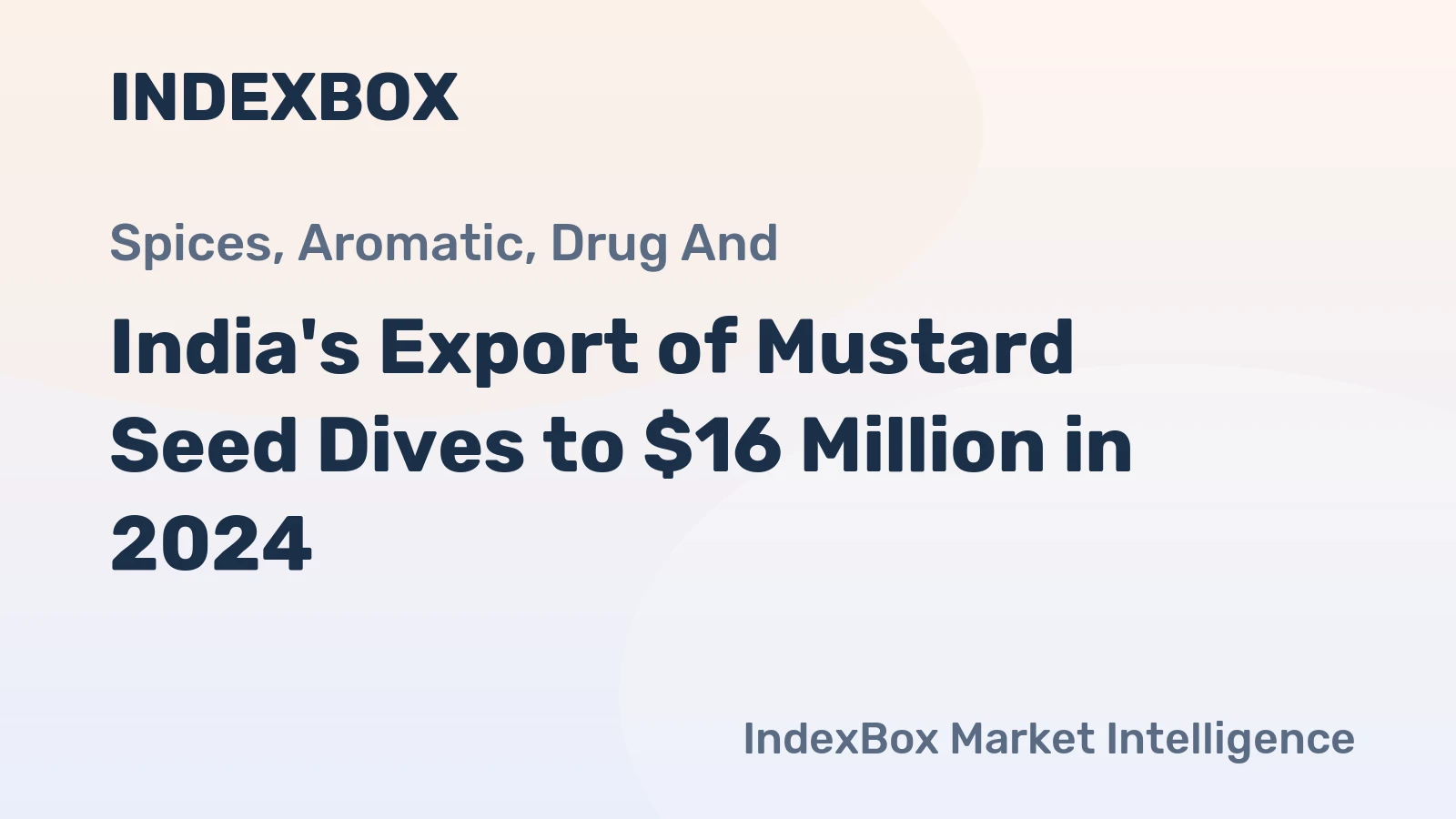 India's Export of Mustard Seed Dives to $16 Million in 2024