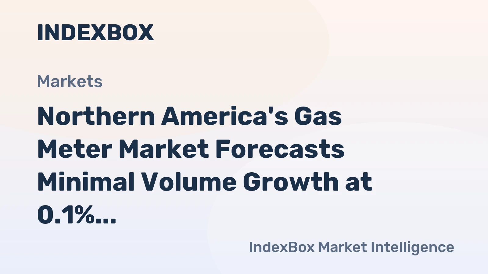 Northern America's Gas Meter Market Forecasts Minimal Volume Growth at 0.1% CAGR Through 2035