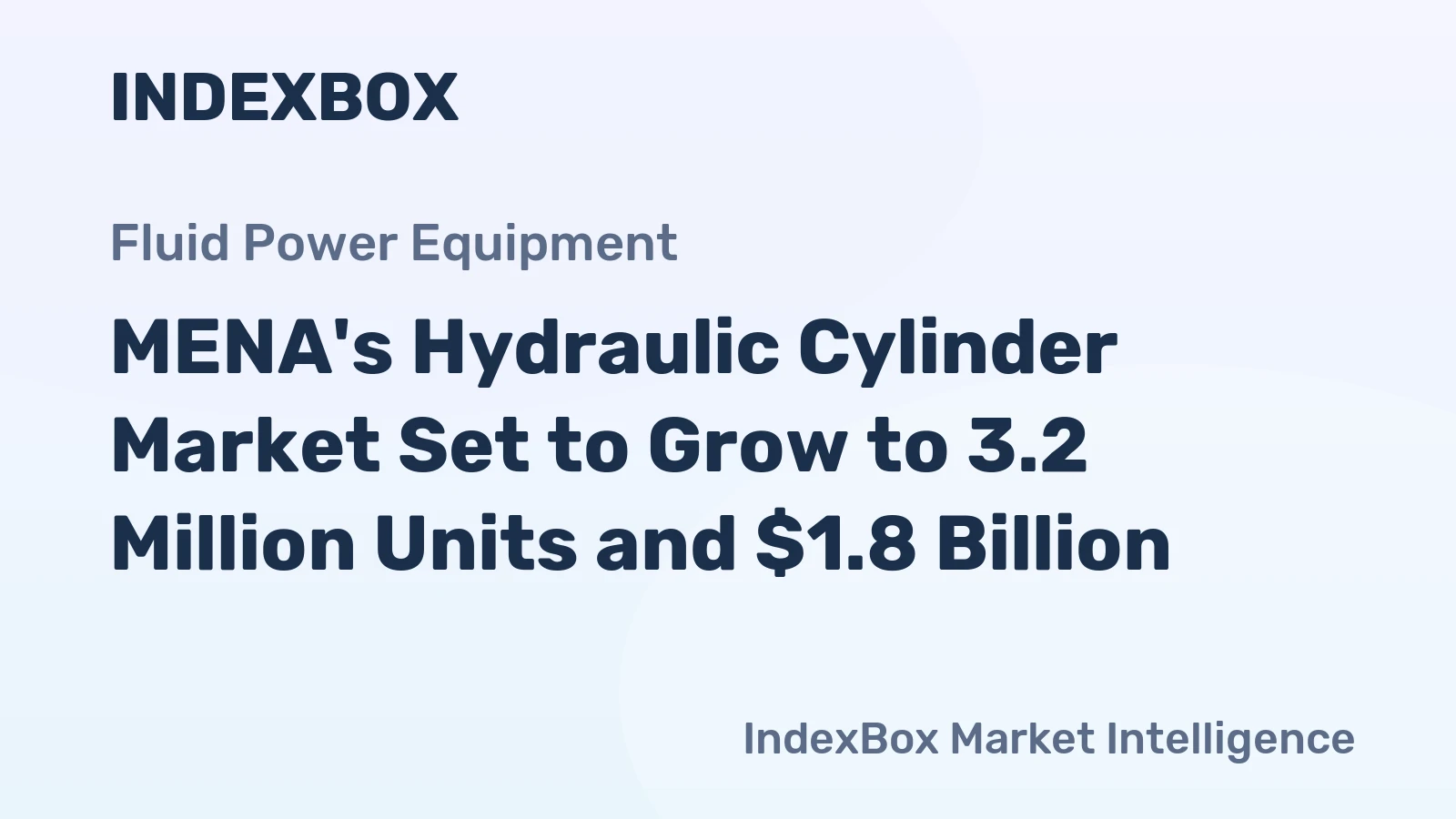 MENA's Hydraulic Cylinder Market Set to Grow to 3.2 Million Units and $1.8 Billion