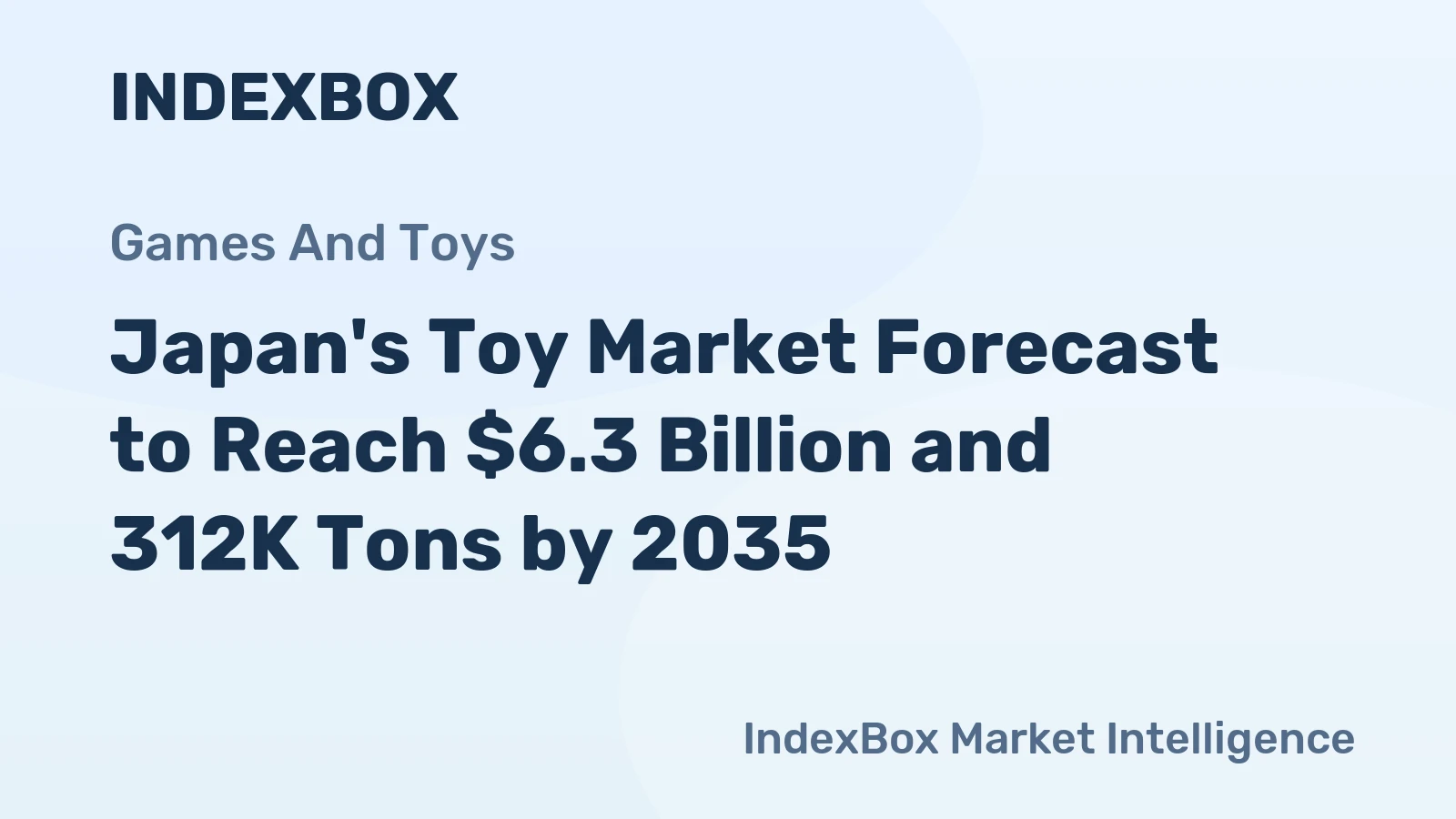 Japan's Toy Market Forecast to Reach $6.3 Billion and 312K Tons by 2035
