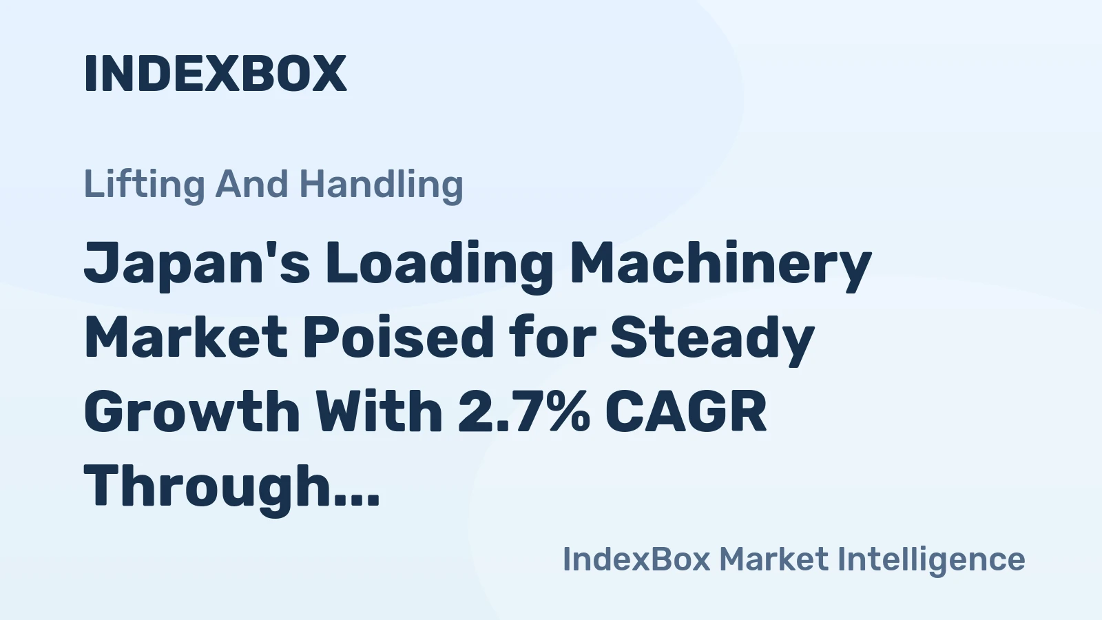 Japan's Loading Machinery Market Poised for Steady Growth With 2.7% CAGR Through 2035