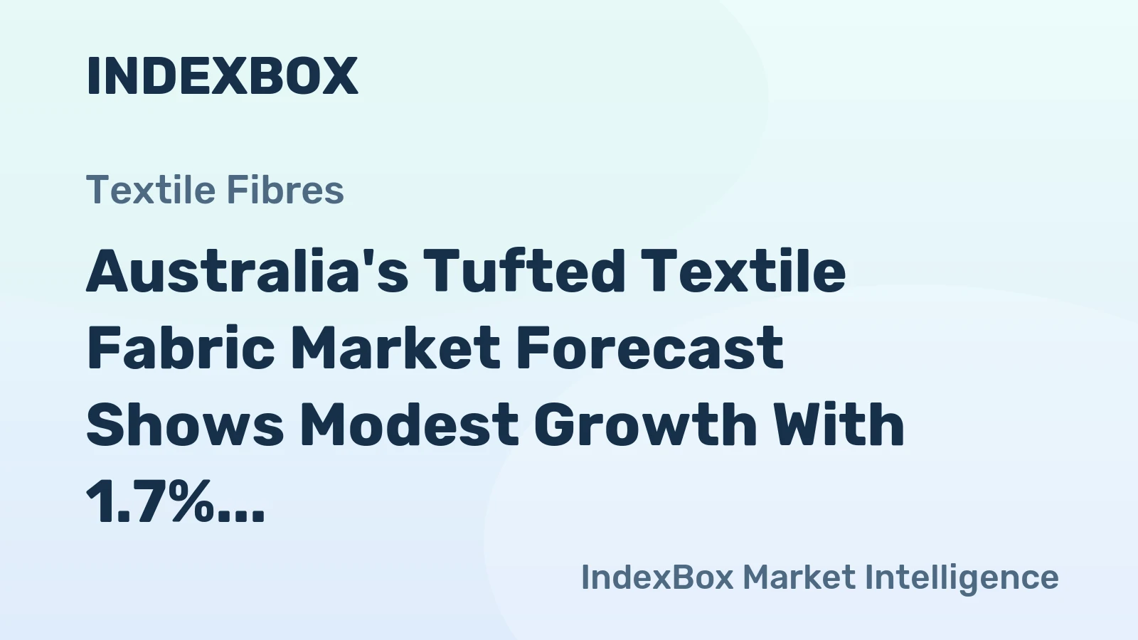 Australia's Tufted Textile Fabric Market Forecast Shows Modest Growth With 1.7% Value CAGR