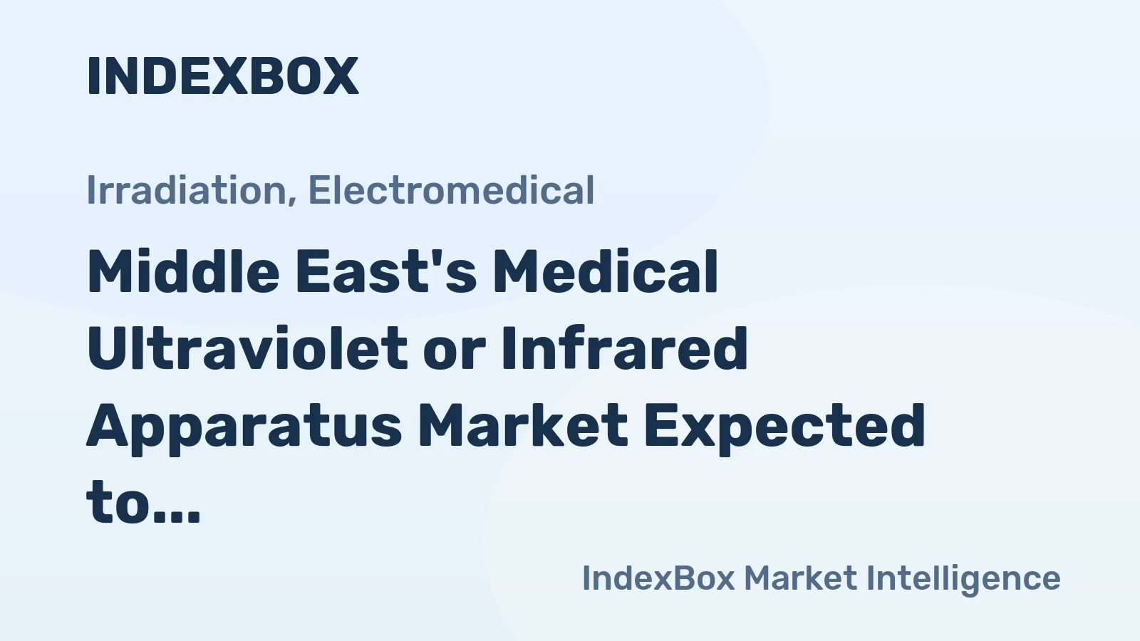 Middle East's Medical Ultraviolet or Infrared Apparatus Market Expected to Grow at +0.8% CAGR by 2035