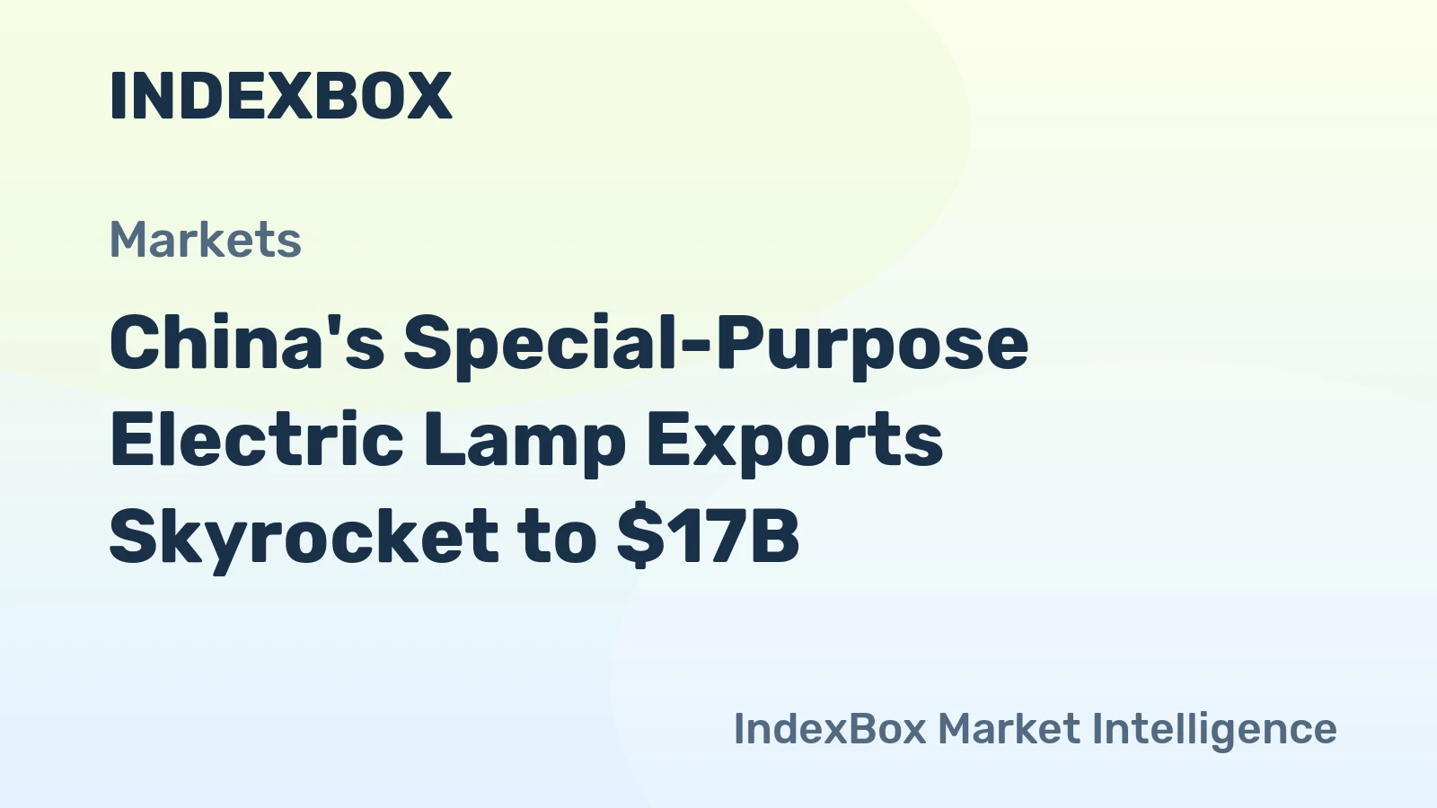China's Special-Purpose Electric Lamp Exports Skyrocket to $17B