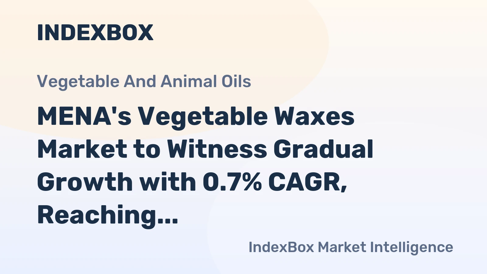 MENA's Vegetable Waxes Market to Witness Gradual Growth with 0.7% CAGR, Reaching $4.4M by 2035