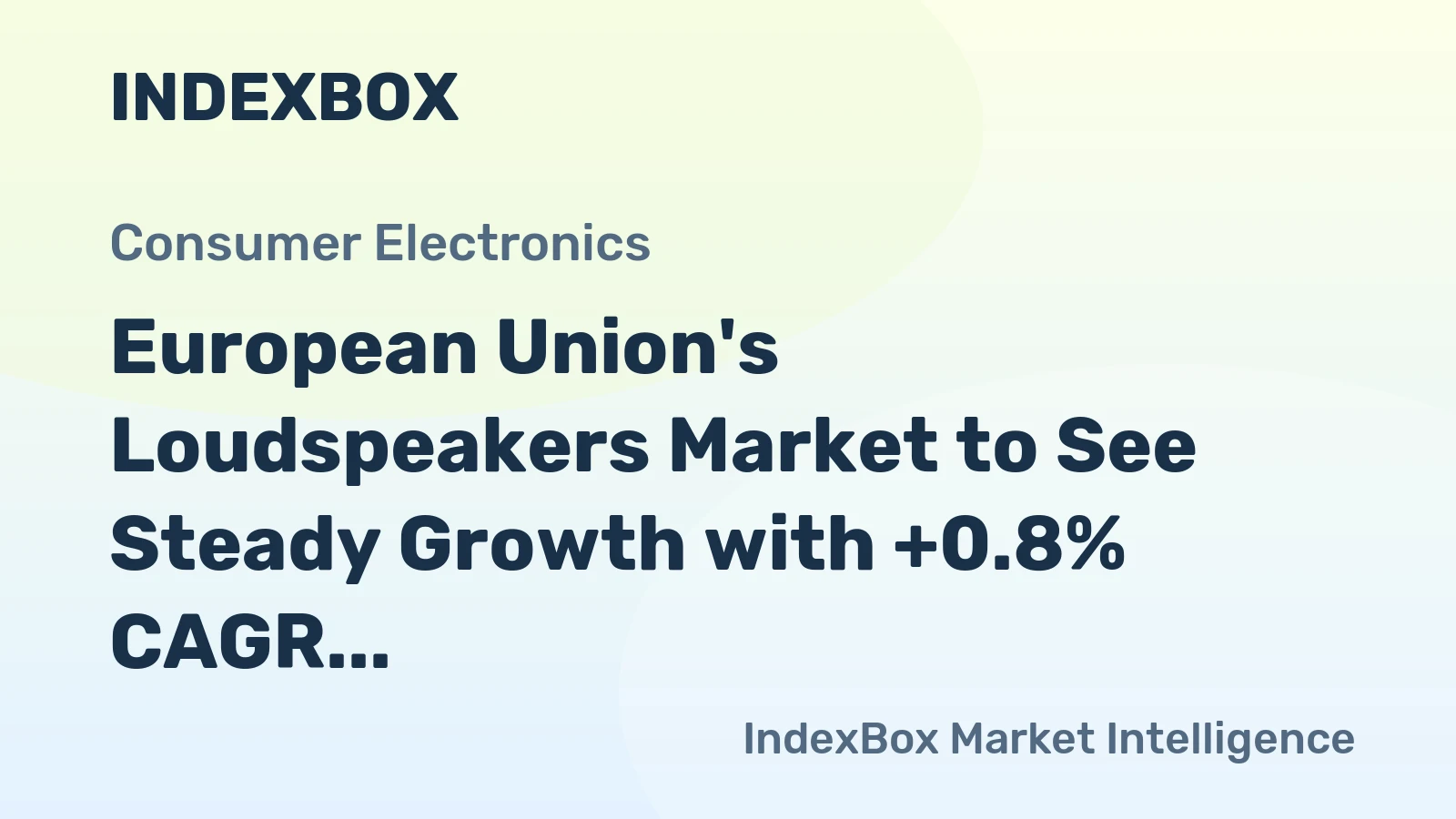 European Union's Loudspeakers Market to See Steady Growth with +0.8% CAGR Through 2035