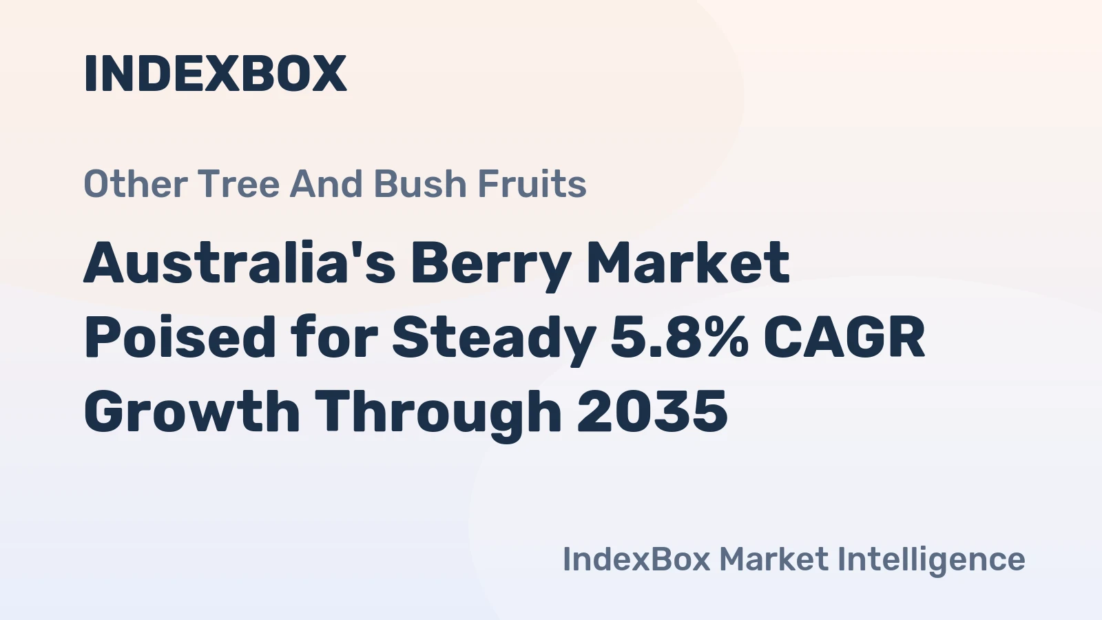 Australia's Berry Market Poised for Steady 5.8% CAGR Growth Through 2035