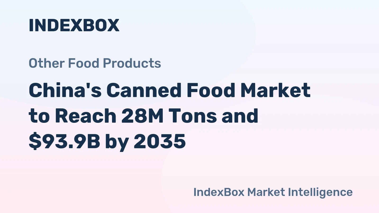 China's Canned Food Market to Reach 28M Tons and $93.9B by 2035