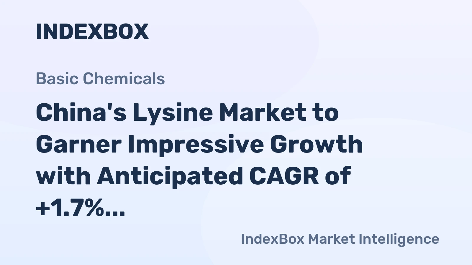 China's Lysine Market to Garner Impressive Growth with Anticipated CAGR of +1.7% by 2035