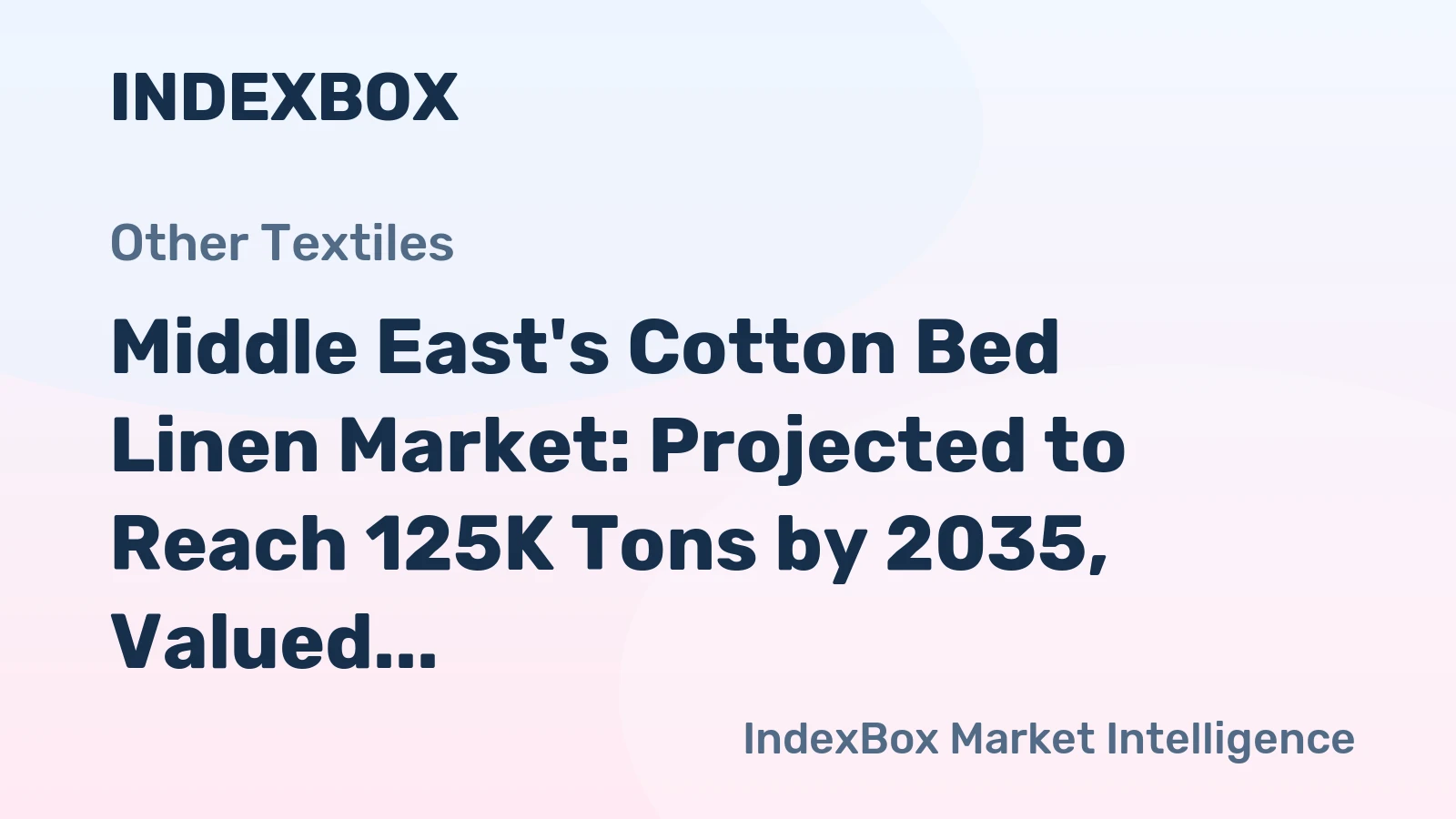 Middle East's Cotton Bed Linen Market: Projected to Reach 125K Tons by 2035, Valued at $1.5B