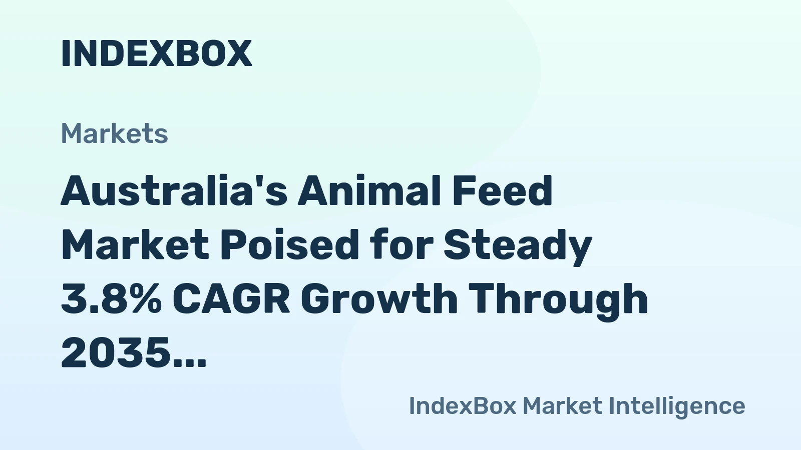 Australia's Animal Feed Market Poised for Steady 3.8% CAGR Growth Through 2035