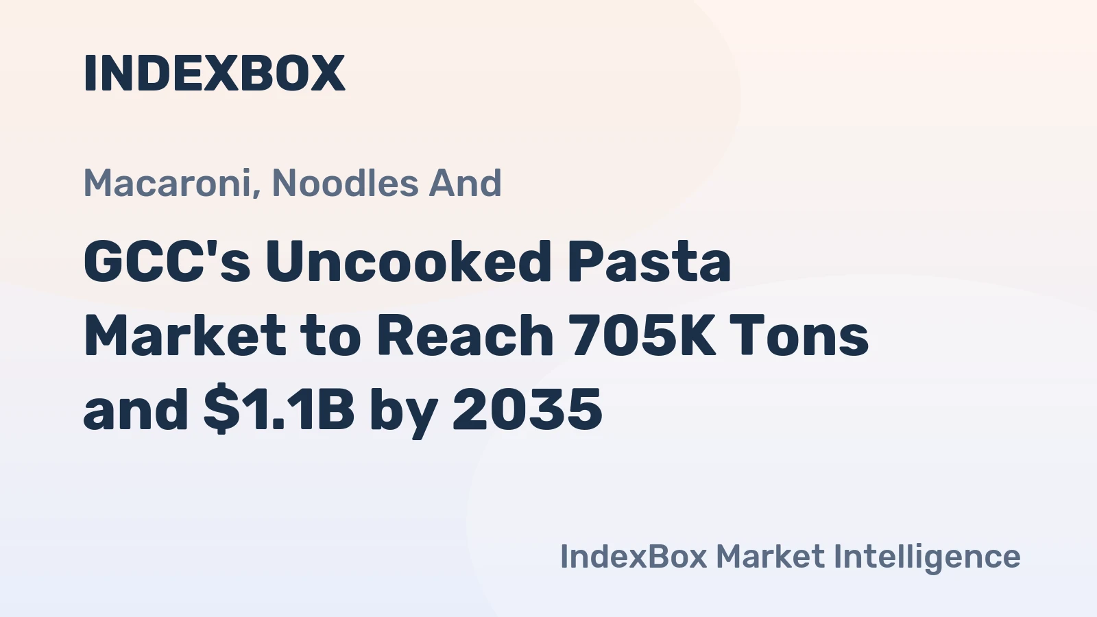 GCC's Uncooked Pasta Market to Reach 705K Tons and $1.1B by 2035