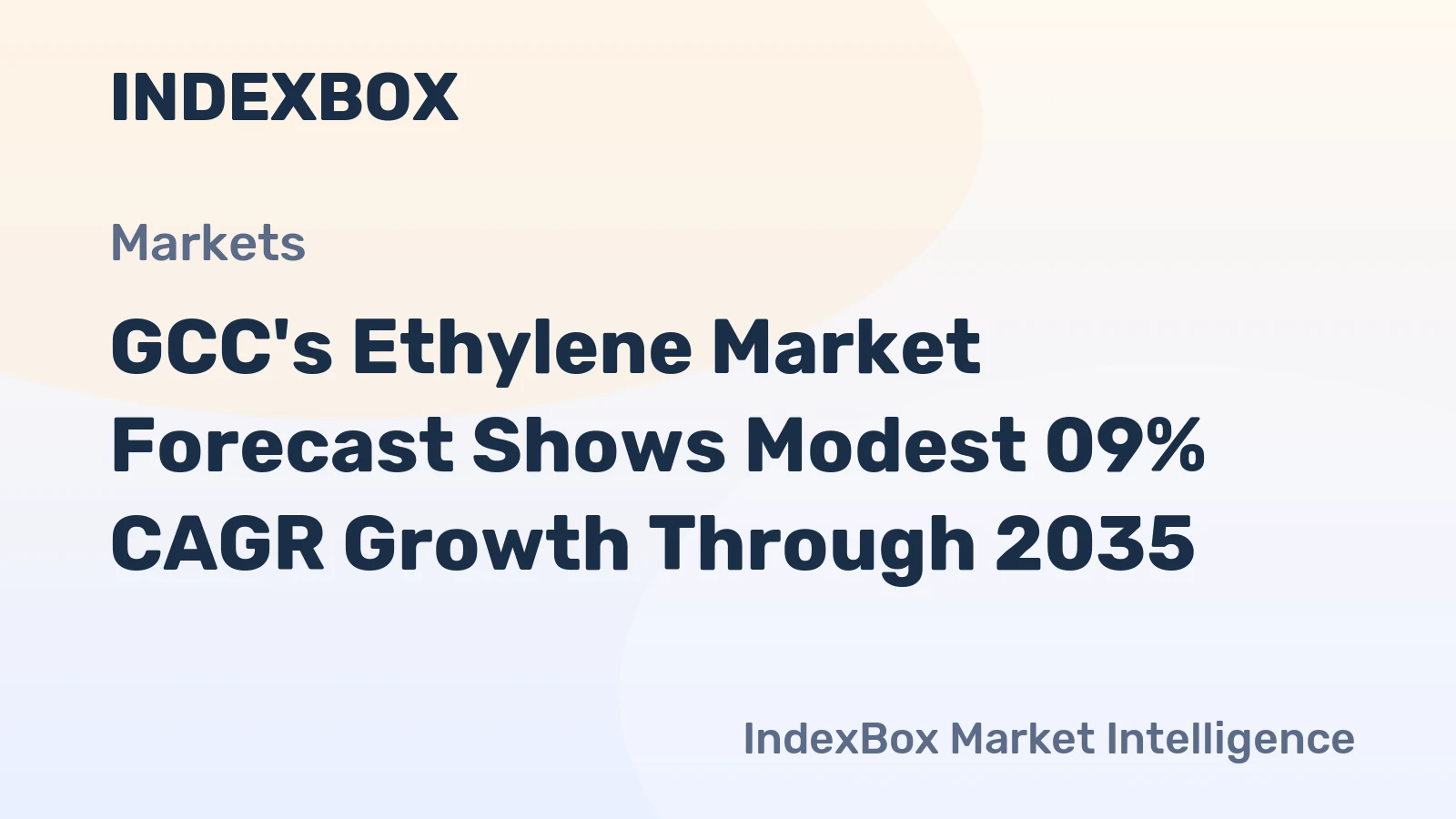 GCC's Ethylene Market Forecast Shows Modest 09% CAGR Growth Through 2035
