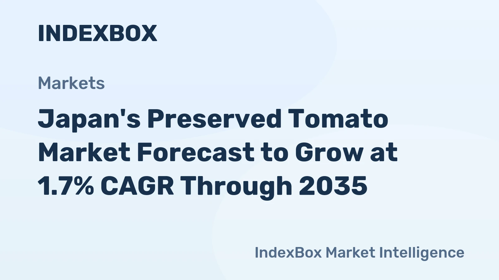 Japan's Preserved Tomato Market Forecast to Grow at 1.7% CAGR Through 2035