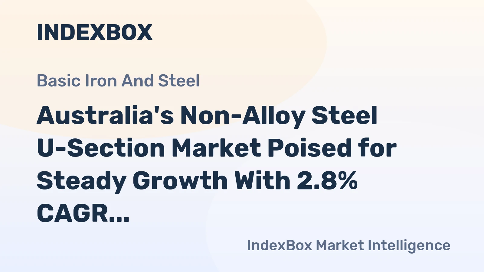 Australia's Non-Alloy Steel U-Section Market Poised for Steady Growth With 2.8% CAGR Through 2035