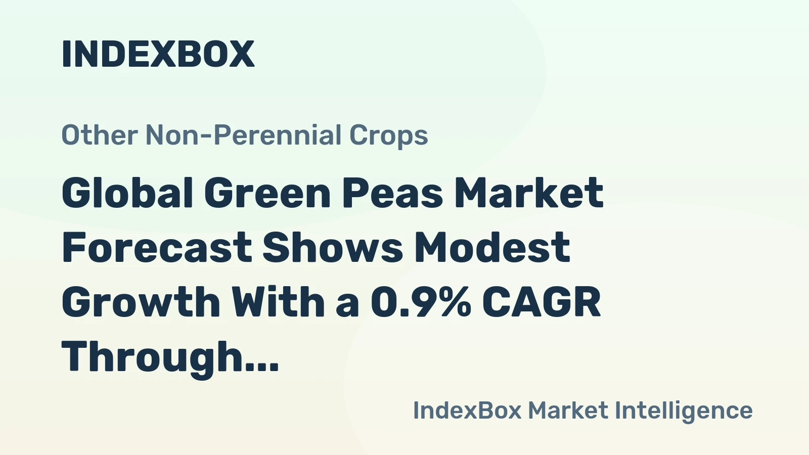 Global Green Peas Market Forecast Shows Modest Growth With a 0.9% CAGR Through 2035