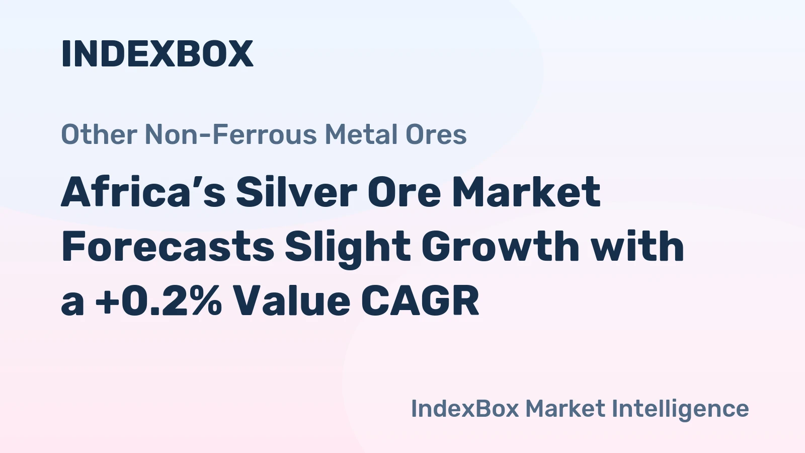 Africa’s Silver Ore Market Forecasts Slight Growth with a +0.2% Value CAGR