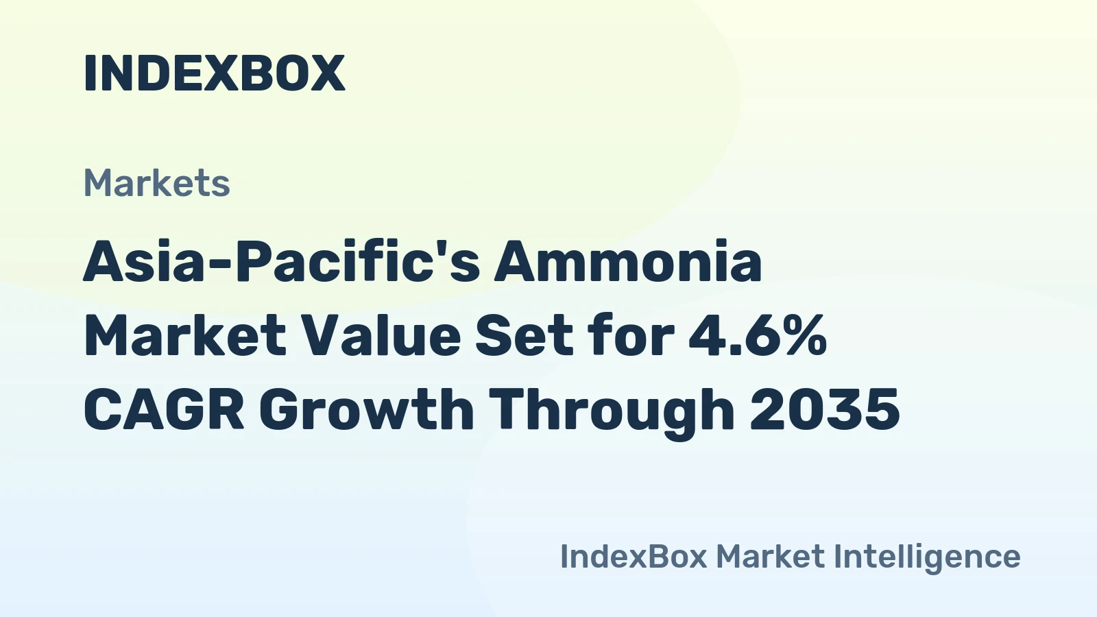 Asia-Pacific's Ammonia Market Value Set for 4.6% CAGR Growth Through 2035