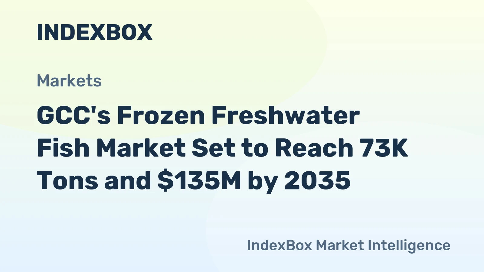 GCC's Frozen Freshwater Fish Market Set to Reach 73K Tons and $135M by 2035