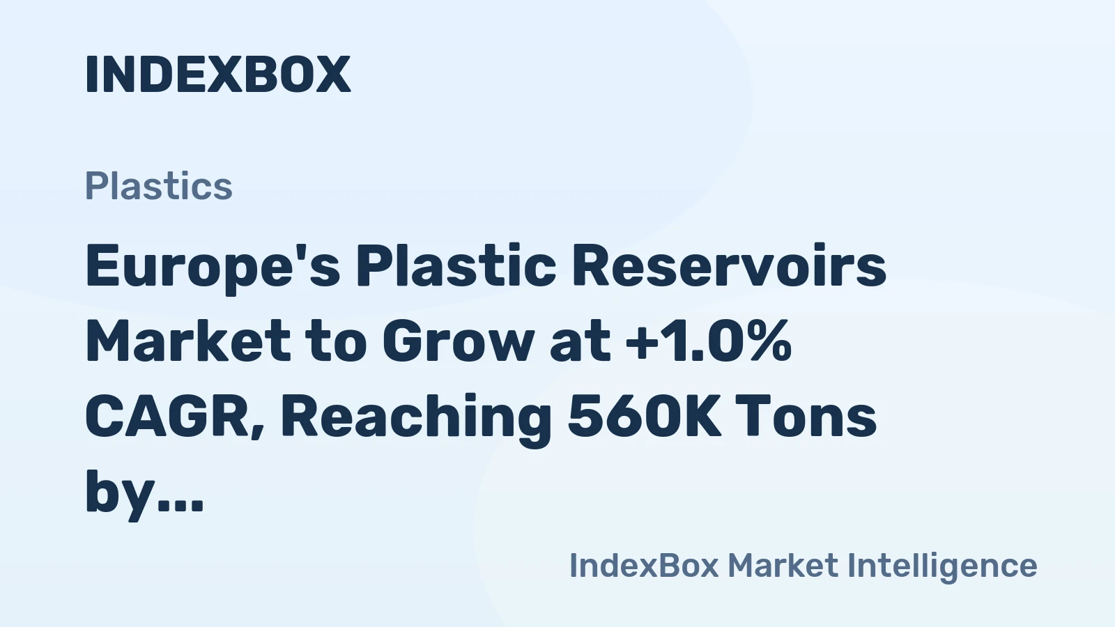 Europe's Plastic Reservoirs Market to Grow at +1.0% CAGR, Reaching 560K Tons by 2035