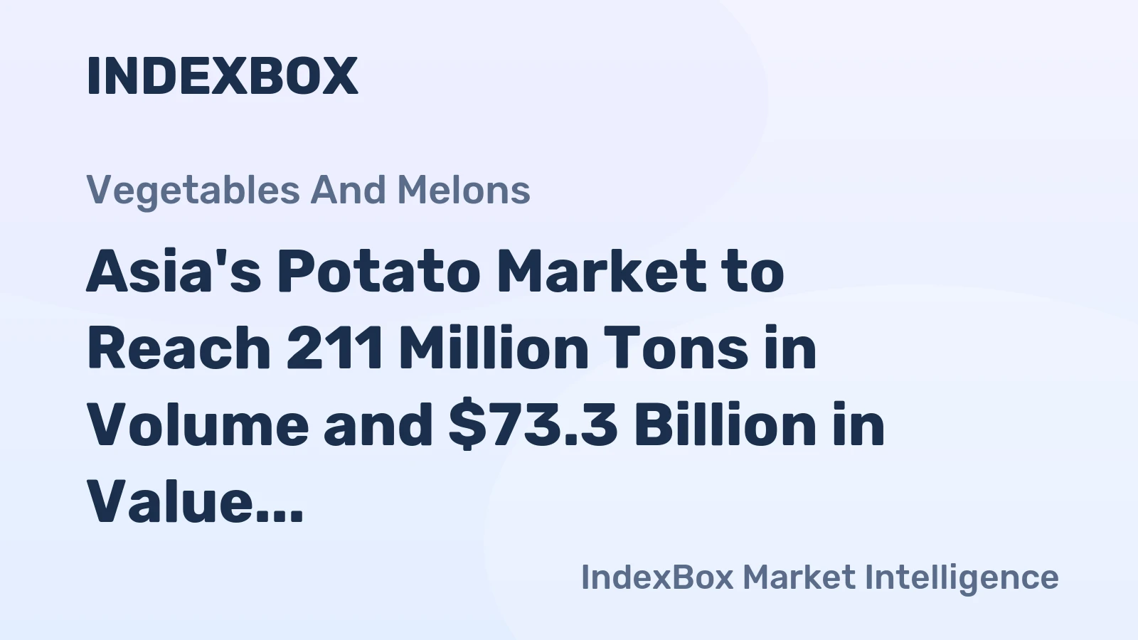 Asia's Potato Market to Reach 211 Million Tons in Volume and $73.3 Billion in Value by 2035