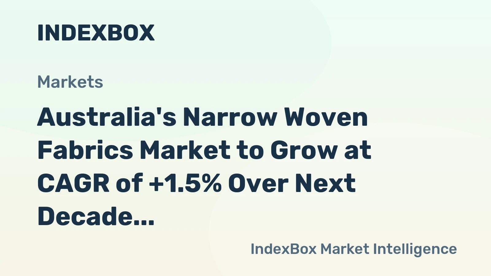 Australia's Narrow Woven Fabrics Market to Grow at CAGR of +1.5% Over Next Decade