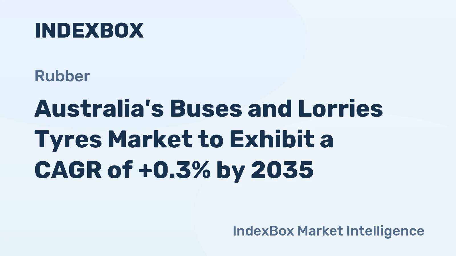 Australia's Buses and Lorries Tyres Market to Exhibit a CAGR of +0.3% by 2035